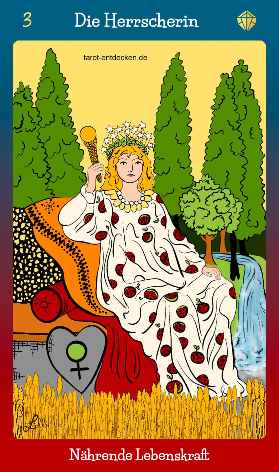 Bedeutung 🔎 Tarotkarte "Die Herrscherin" Nr. 3 + umgekehrt