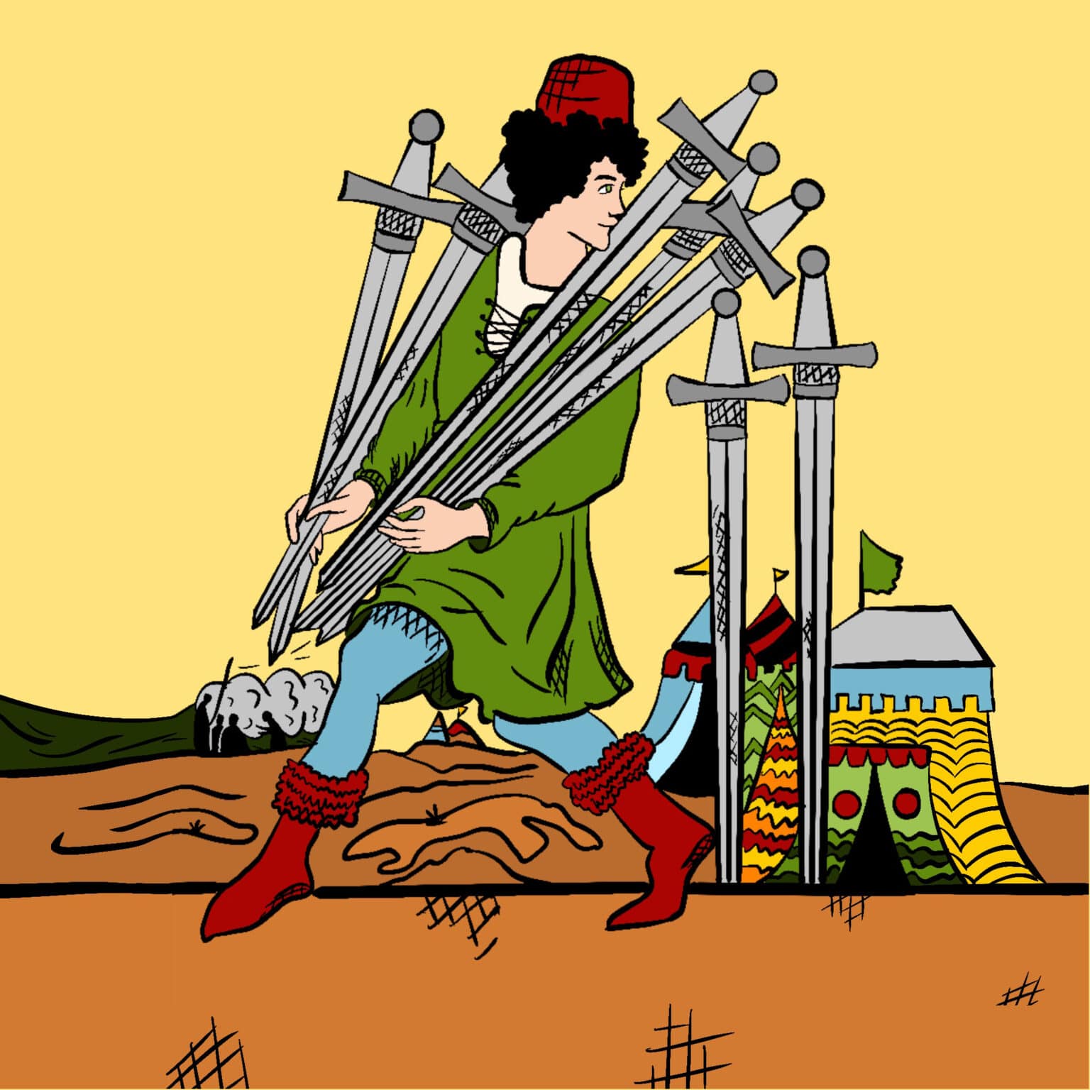 Fnf Schwerter Tarot