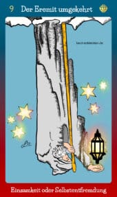 Der Eremit im Tarot 🔎 Bedeutung, Symbolik umgekehrt