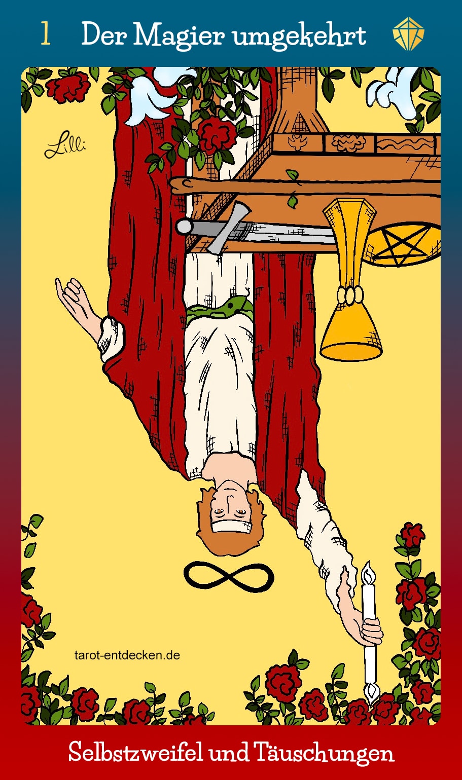 Der Magier im Tarot 🔎 Bedeutung, Symbolik umgekehrt