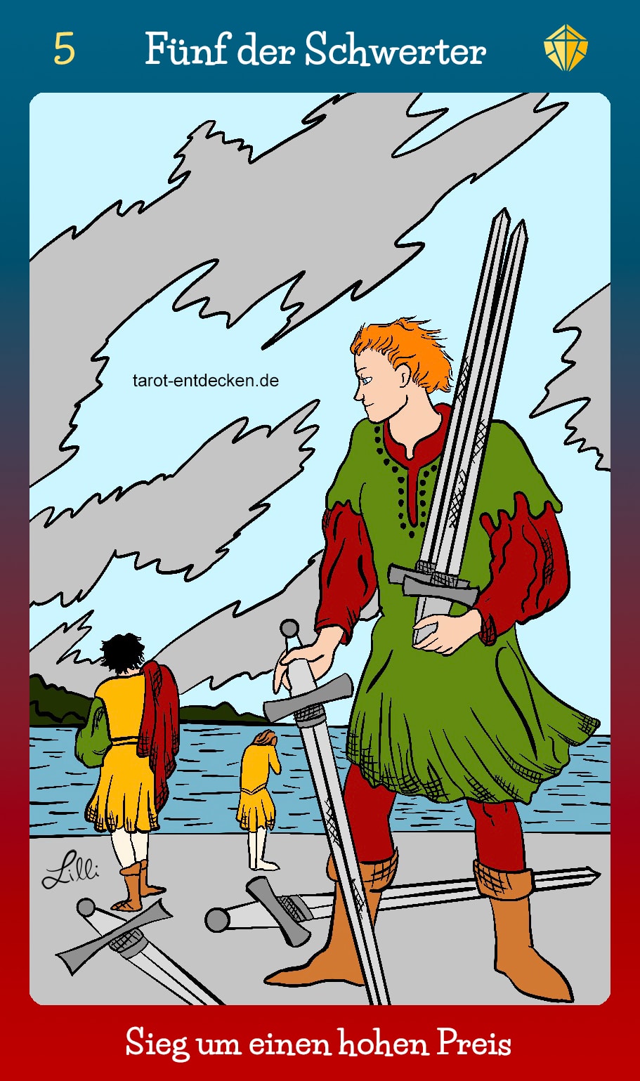 5 Schwerter Tarot