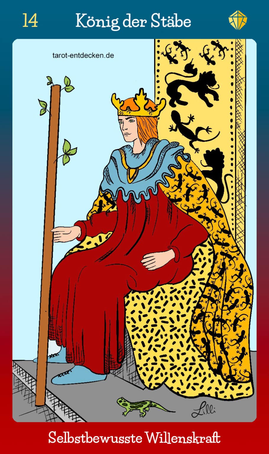 Bedeutung 🔎 Tarotkarte "König der Stäbe" + umgekehrt