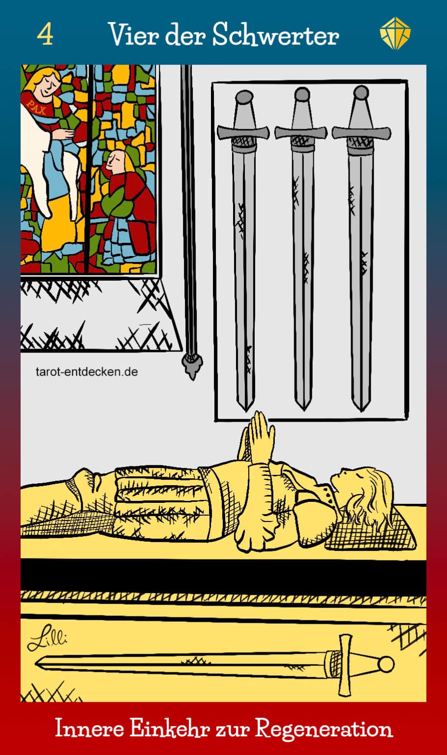 Vier Schwerter Tarot
